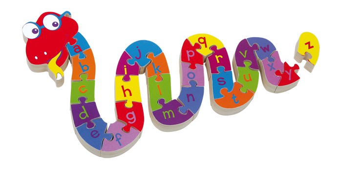 PUZZLE INFANTIL ABECEDARIO SERPIENTE DE MADERA. BERLÍN 126235 ...