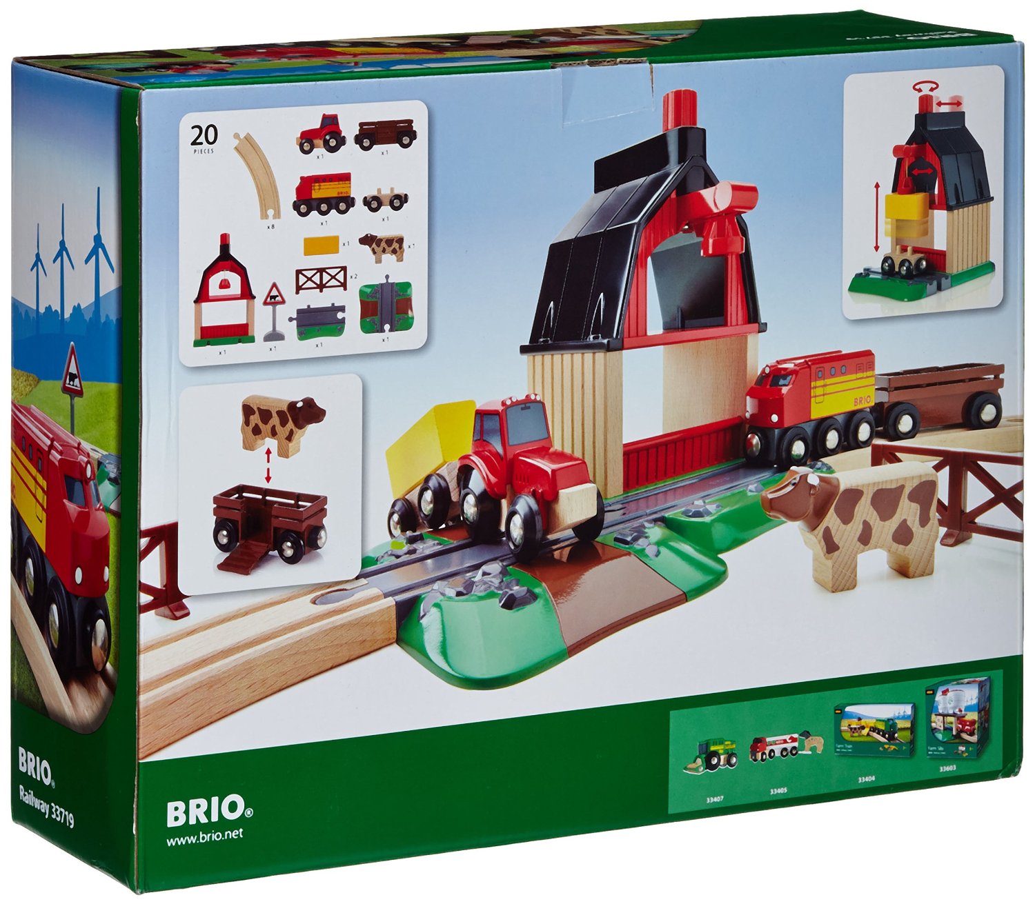 BRIO 33719 - CIRCUITO TREN DE MADERA, KIT GRANJA. +3 AÑOS., IndalChess ...