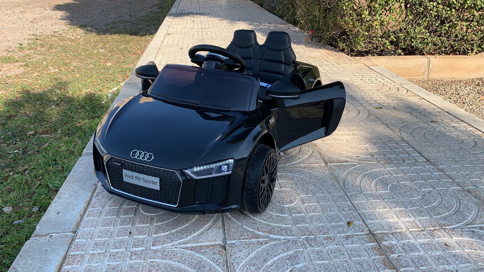 AUDI R8 "LITTLE SPYDER" 12V, NEGRO, INFANTIL, FULL OPTION, Coches ...