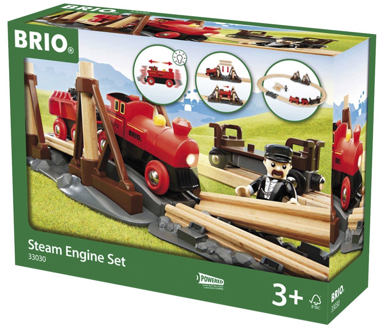 BRIO 33030 - SET CIRCUITO TREN INFANTIL DE VAPOR. +3 AÑOS, IndalChess ...
