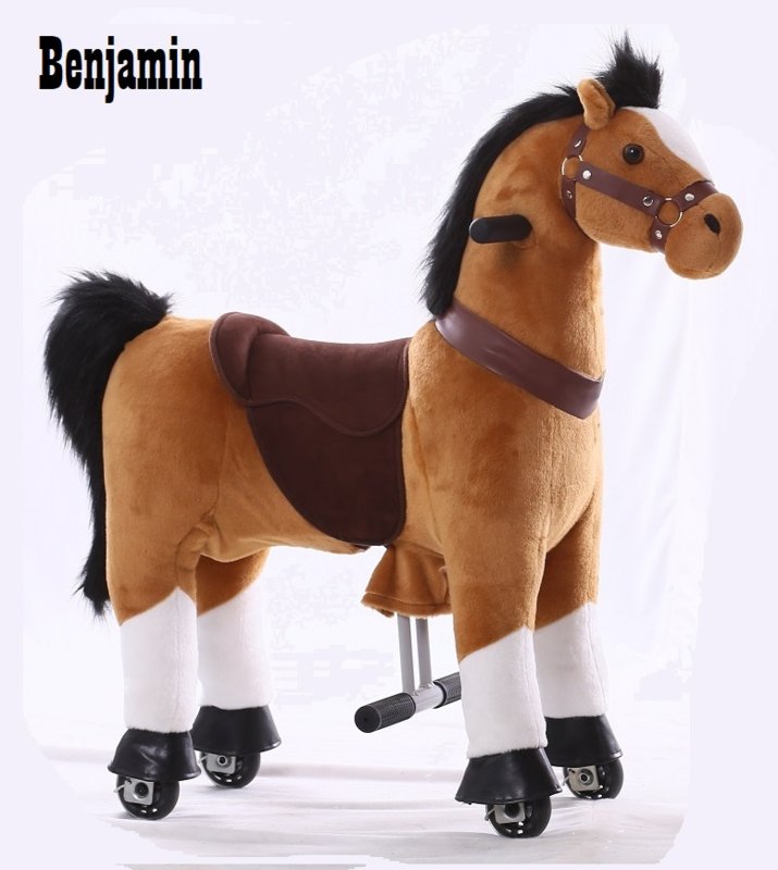 Caballo Infantil "Benjamín" marrón blanco y MARRÓN, para niños de 3-6 ...