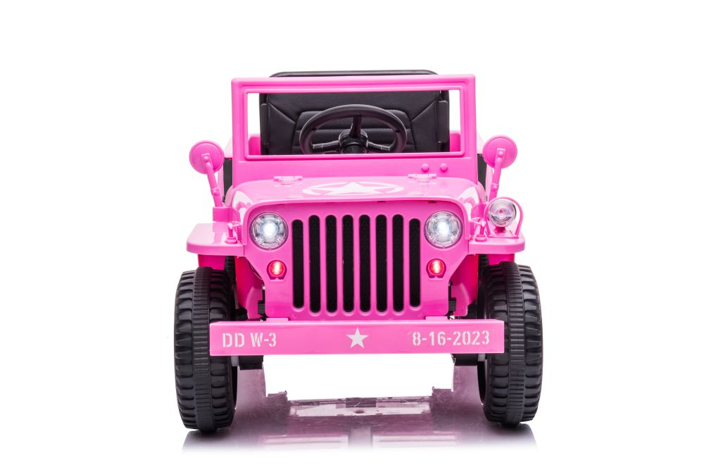 Coche Batería JEEP MILITAR, ROSA, 12V, 4 MOTORES, LE-JH-103, RC ...