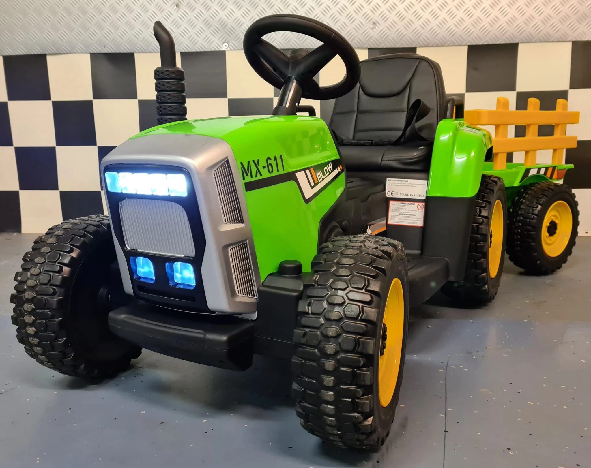 Tractor Eléctrico Infantil Con Remolque XMX611, 12v, Mando RC, Color ...