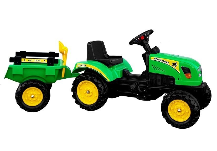 Tractor de Pedales Branson con Remolque, Color Verde - LE3827, Coches ...