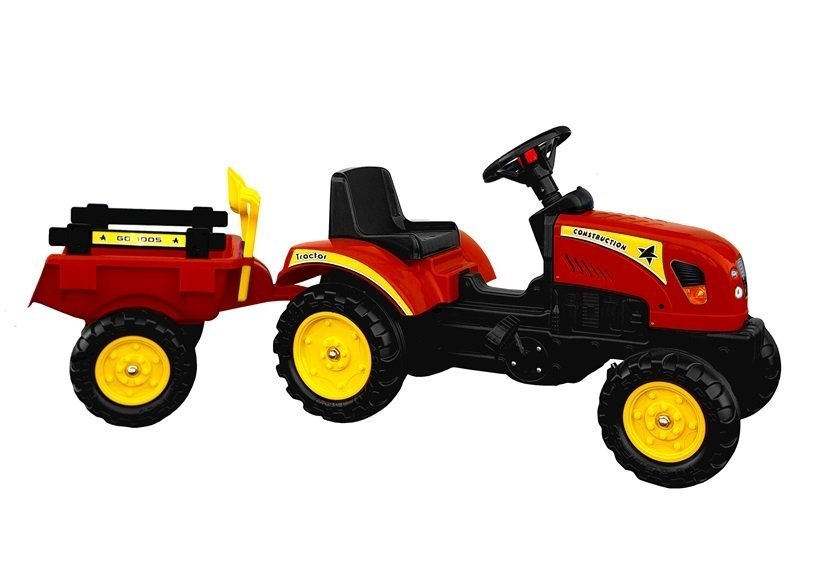 Tractor de Pedales Branson Con Remolque 135cm, Color Rojo - LE5228 ...