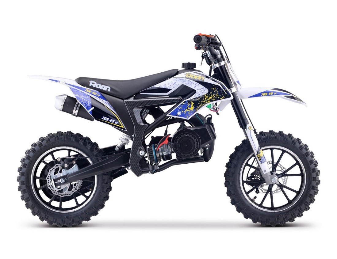 Mini moto cross para niño POLOROAN709-2333__AZU azul 49cc con 4.5 ...