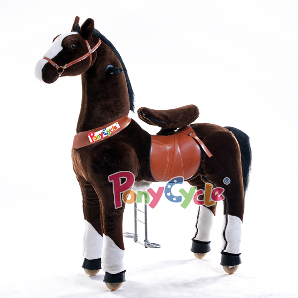 PONYCYCLE CABALLO CON RUEDAS MARRON OSCURO XXL PARA NIÑOS Y ADULTOS DE ...