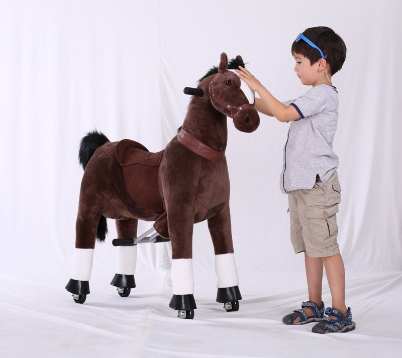 Caballo Infantil KID-HORSE "CASPAR" marrón blanco y MARRÓN OSCURO, para ...
