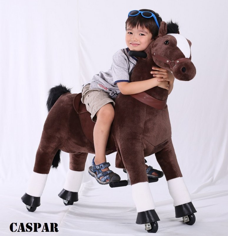 Caballo Infantil KID-HORSE "CASPAR" marrón blanco y MARRÓN OSCURO, para ...