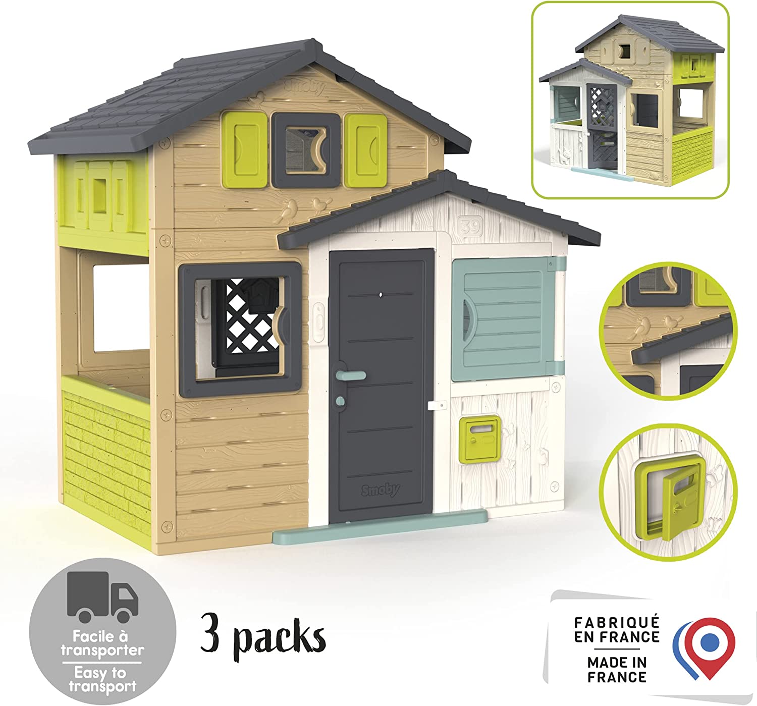 CASITA Infantil Friends House EVO SMOBY, Dúplex, Gran Altura ...