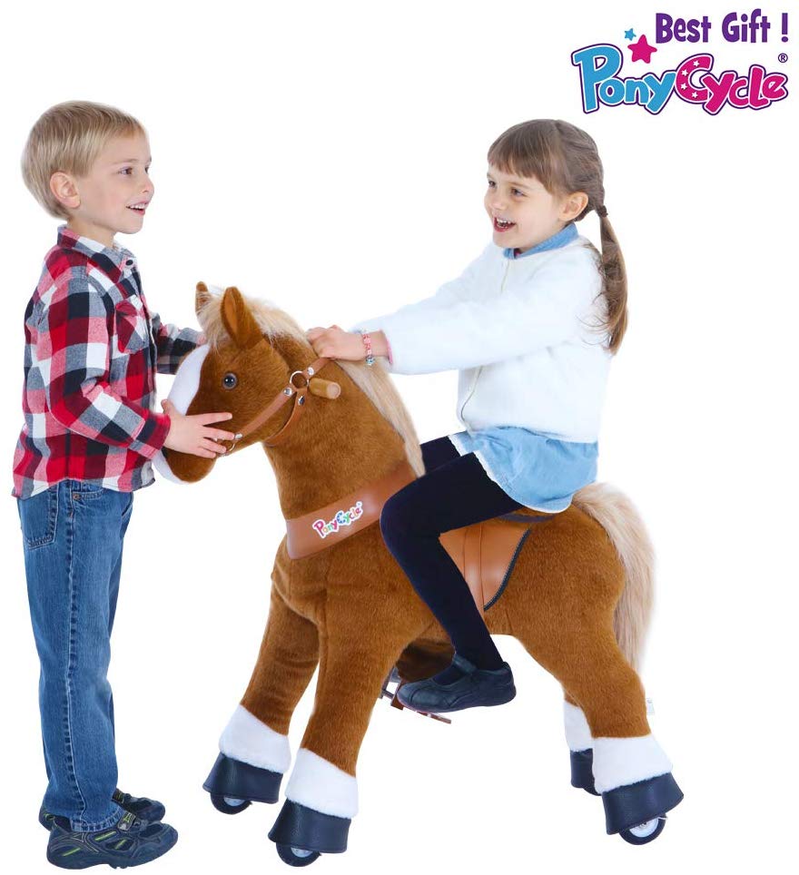 PONYCYCLE CABALLO CON RUEDAS MARRON CLARO CON SONIDOS PARA EDAD DE 2 A ...