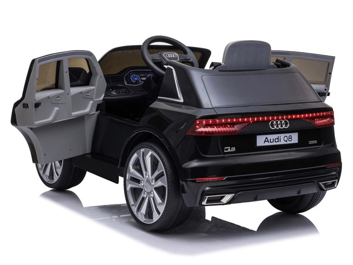 Coche Infantil Audi Q8 12V, Negro, Mando Rc Parental, Asiento con funda ...