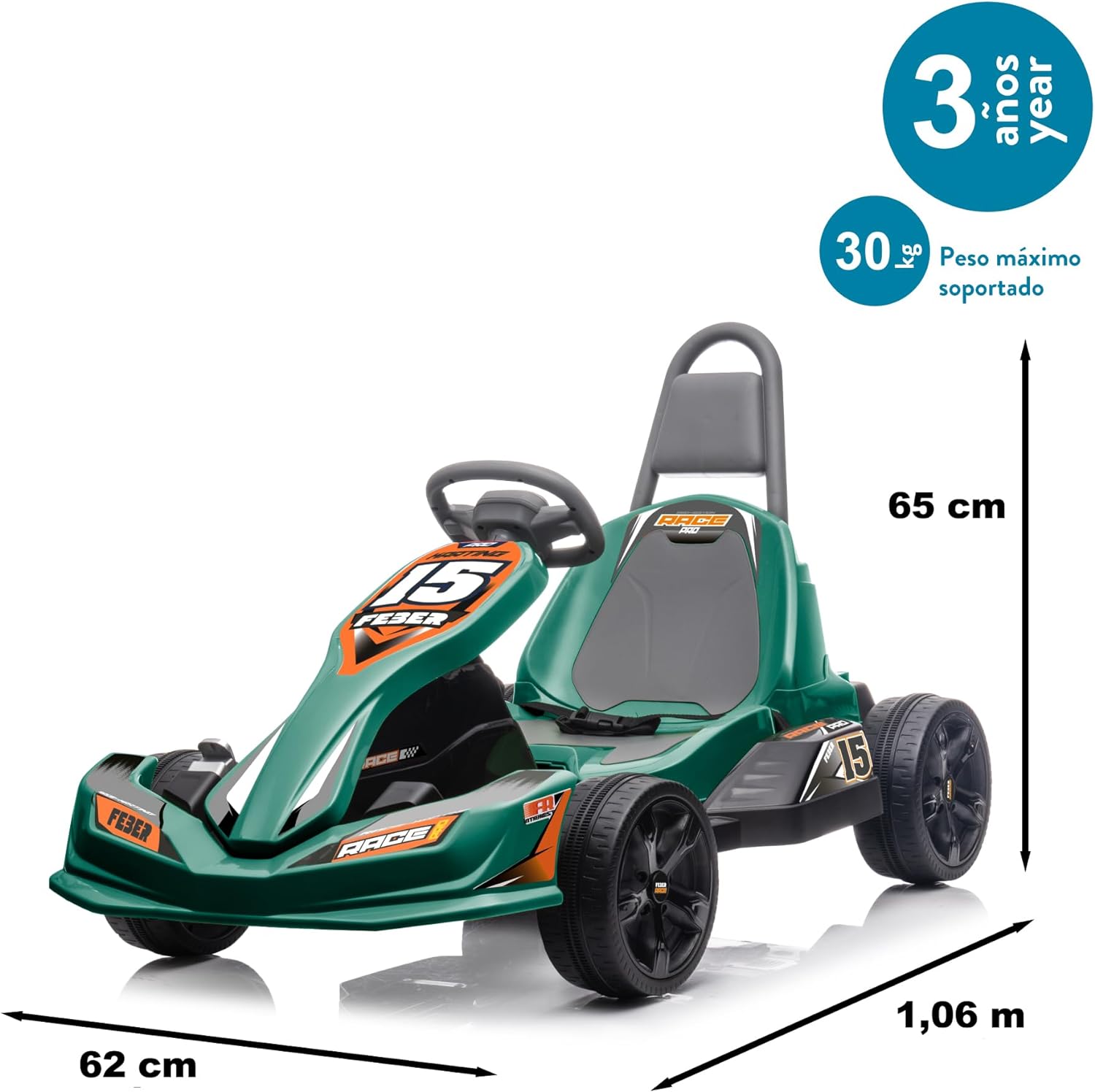 FEBER - GO Kart 12V FEBER - FEN15000, Coches eléctricos y motos para ...