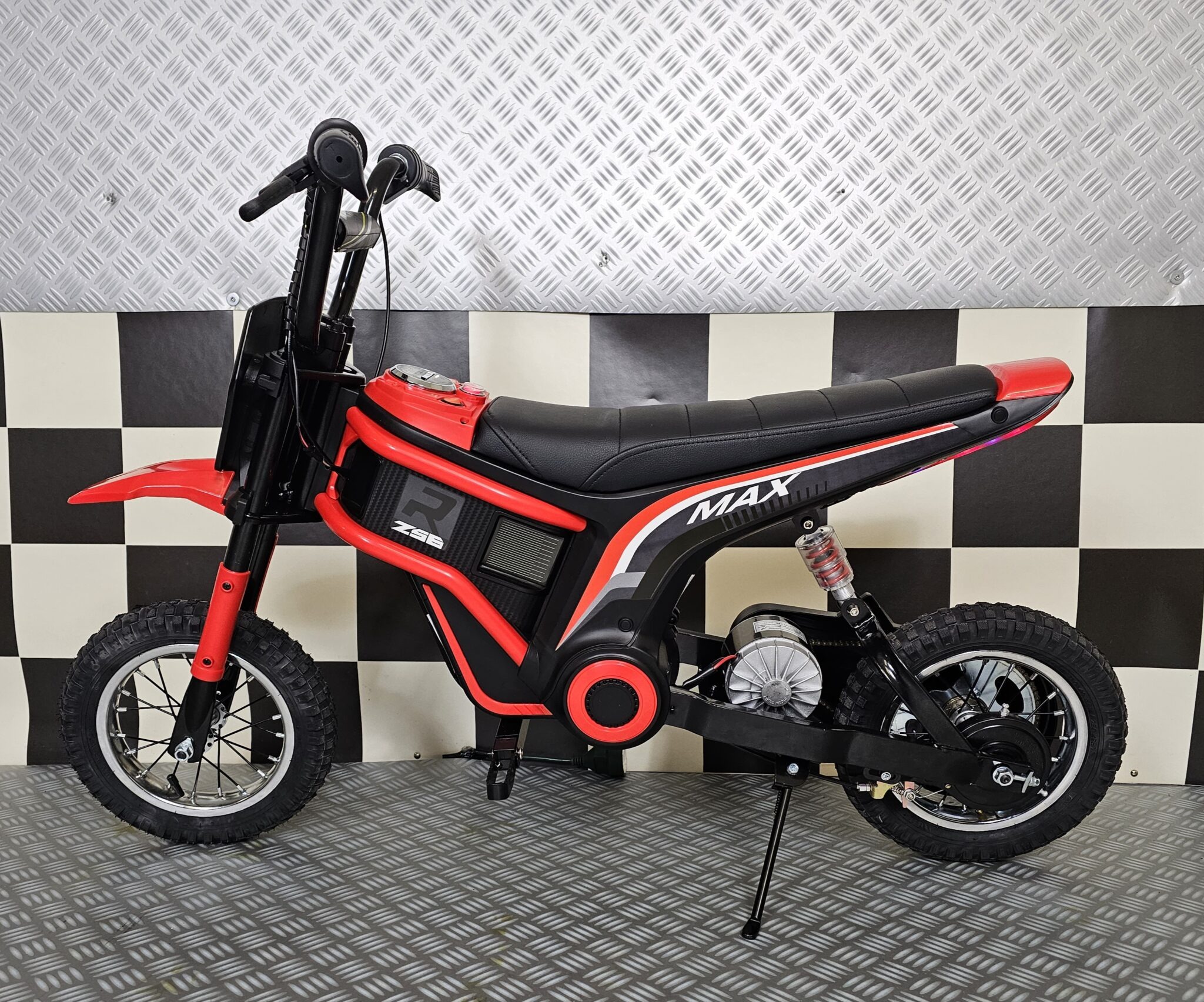 MOTO CROSS ELÉCTRICA 24 VOLTIOS, MOTOR 350 Y BATERÍA 24V INFANTIL, ROJA ...