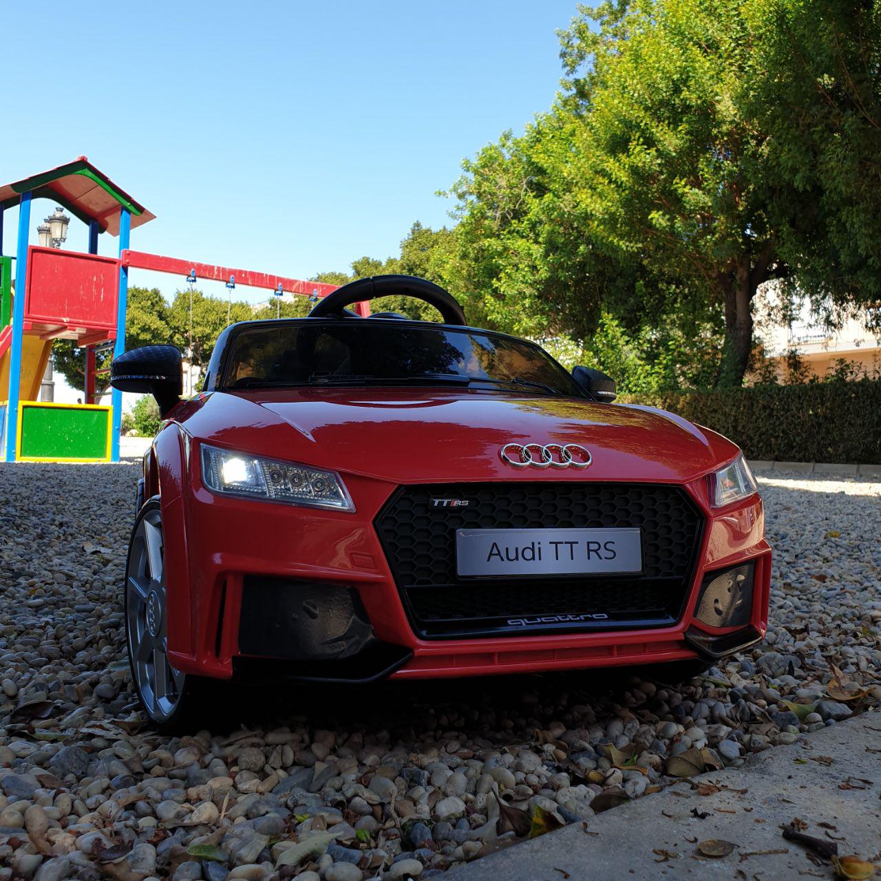 AUDI TT RS 12V, ROJO, MANDO 2,4GHZ - coche eléctrico para niños ...