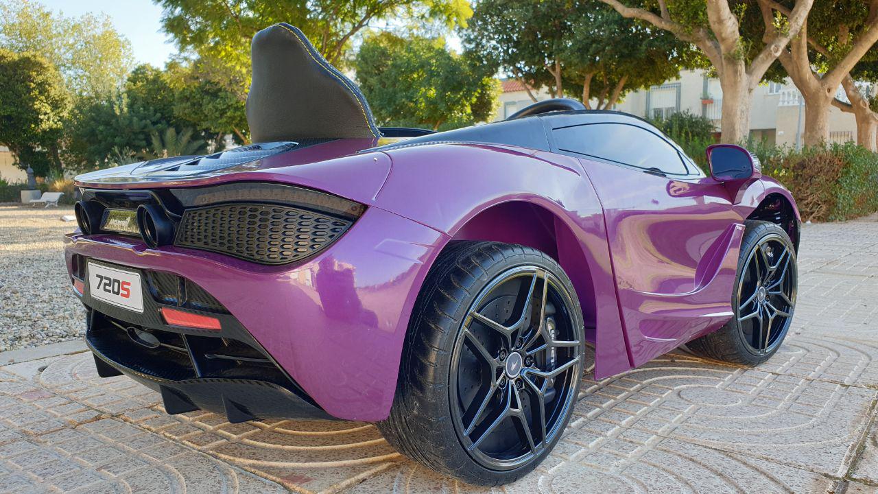Coche eléctrico infantil McLaren 720S 12v color violeta, Coches ...