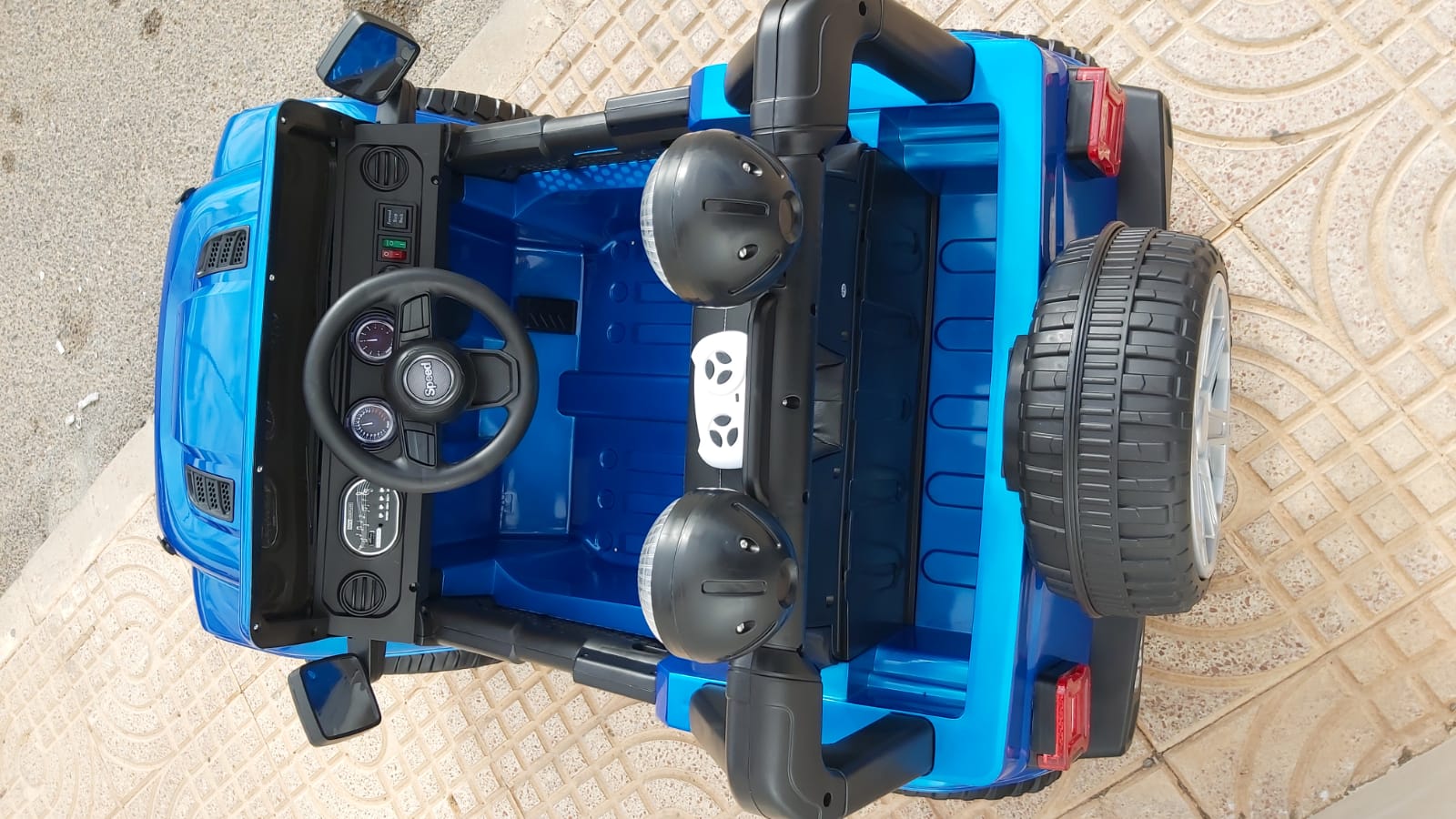 JEEP RUBICON Style coche 12V AZUL METALIZADO-App para móvil-mando RC ...