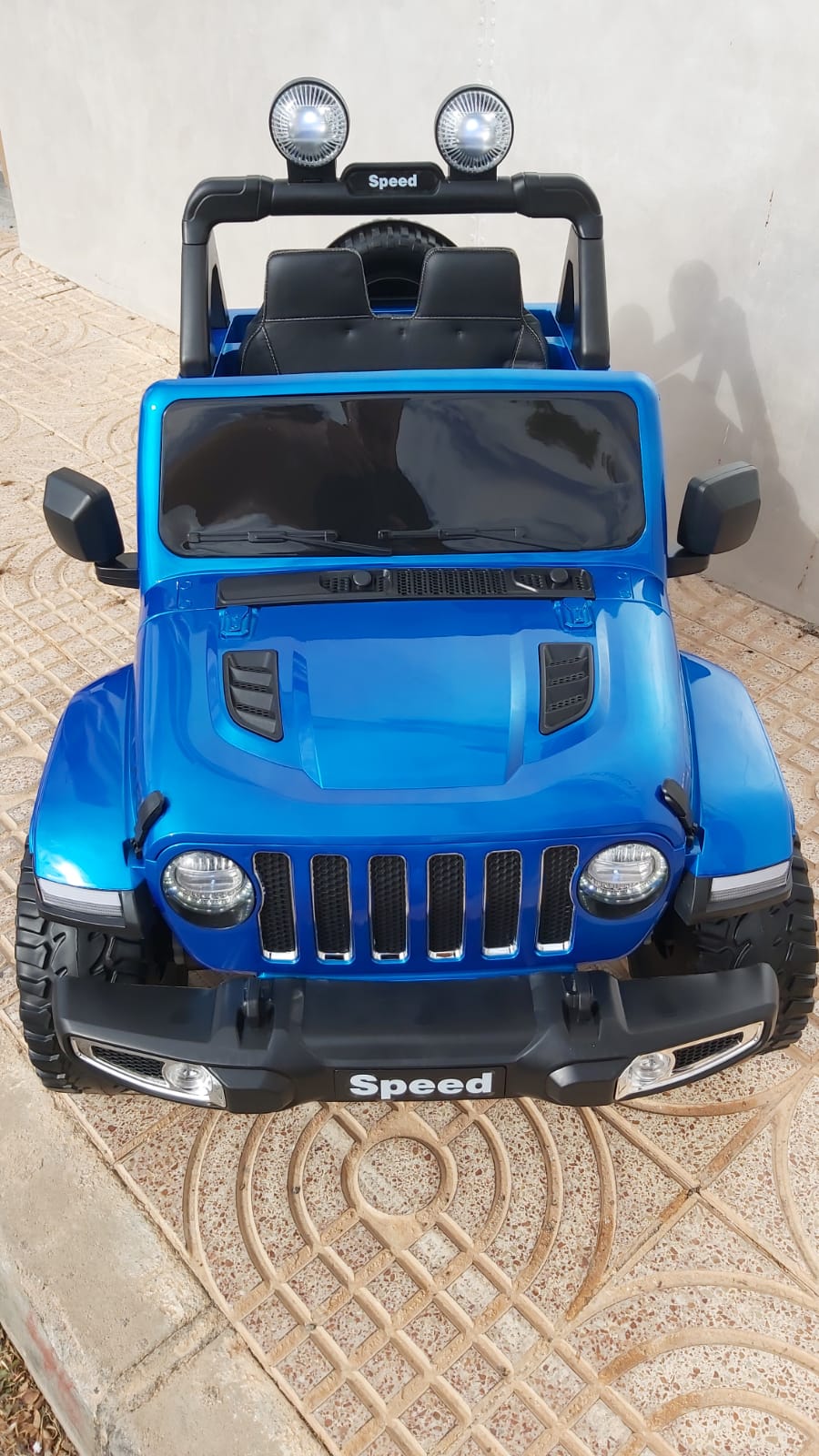 JEEP RUBICON Style coche 12V AZUL METALIZADO-App para móvil-mando RC ...