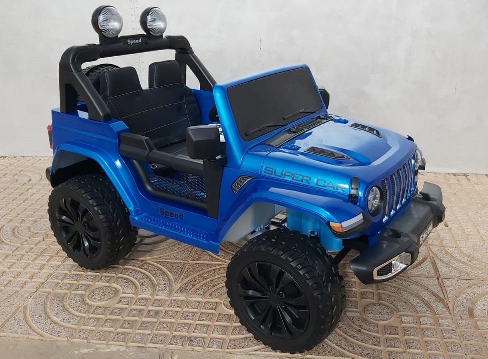 JEEP RUBICON Style coche 12V AZUL METALIZADO-App para móvil-mando RC ...