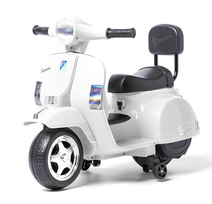 MINI-VESPA INFANTIL 6V, NIÑOS 1 A 3 AÑOS, BLANCA, PX150, Coches ...